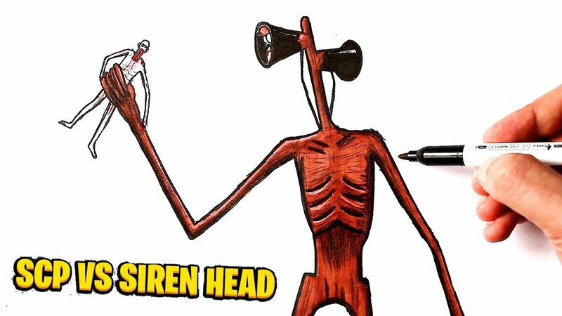 Как нарисовать Сиреноголового | Siren head vs SCP-096 - Смотреть онлайн ...