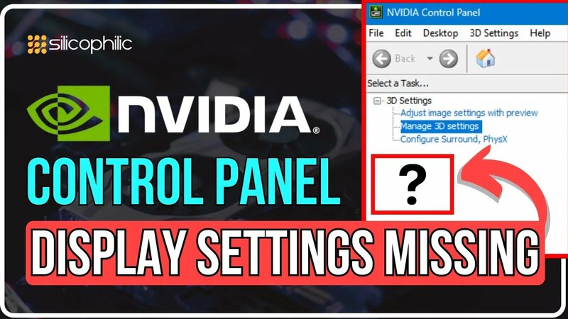 Nvidia Control Panel Display Settings Missing || Restore Nvidia Control ...