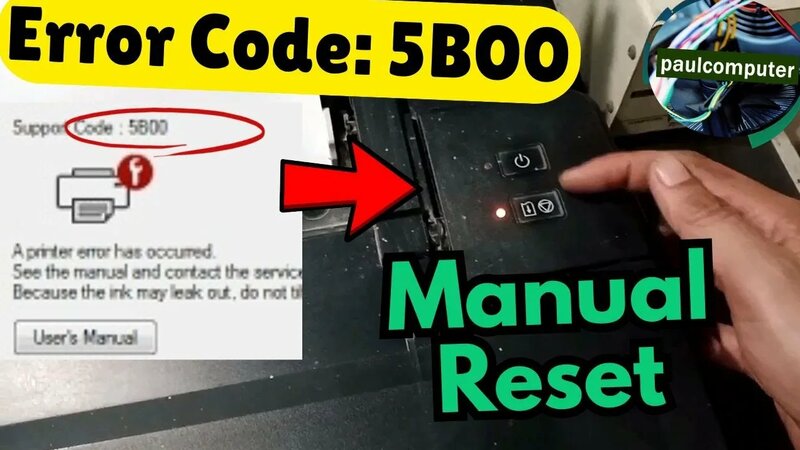 How to reset canon pixma G1010, G2010, G3010, G4010 series - 5B00 error ...