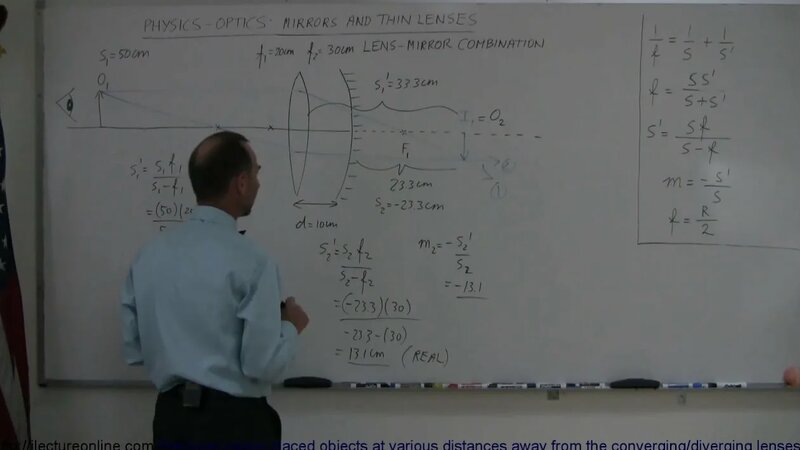 Physics - Optics: Lenses (5 of 5) Lens Combinations - Converging Lens ...