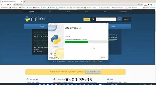 Как установить Python на windows 10/11 - Смотреть онлайн в поиске Яндекса по Видео