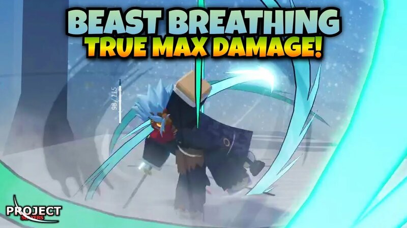 Beast Breathing TRUE MAX Damage Showcase!! [Project Slayers] - Смотреть ...