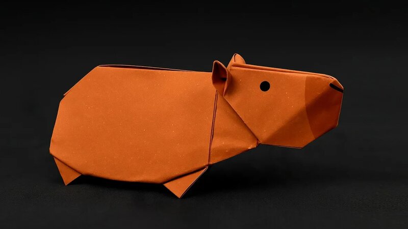 Easy Origami Capybara - How to Fold - English Voice Instructions ...