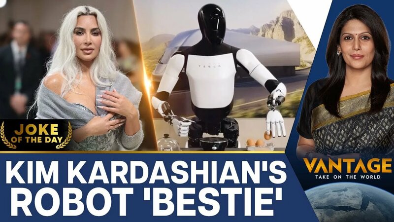A Tesla Robot is Kim Kardashian’s New Friend. Here's Why | Vantage with ...