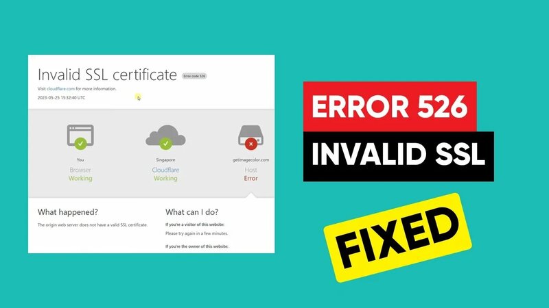 Invalid SSL Certificate Error Code 526 | Cloudflare (100% Fixed) - Смотреть онлайн в поиске ...