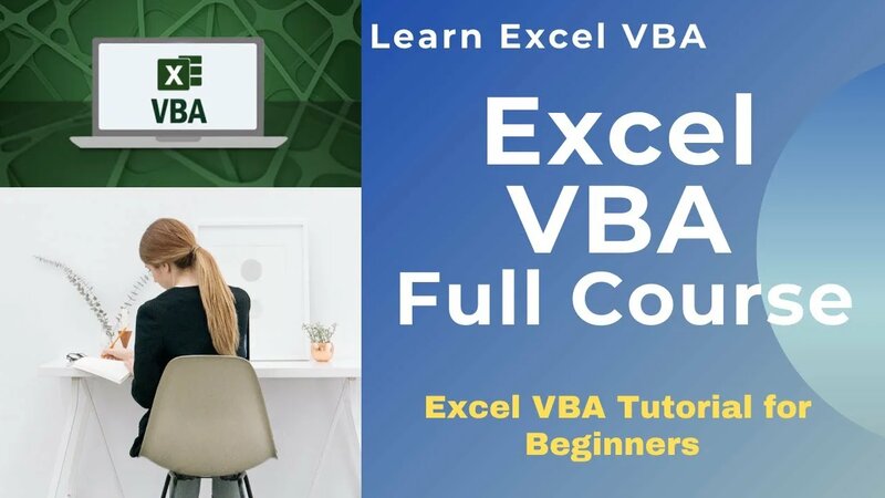 Excel Vba Full Course Excel Vba Tutorial For Beginners Learn Excel