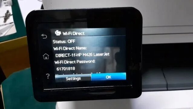 How To WiFi Direct On and password HP LaserJet Pro MFP M426fdw ...