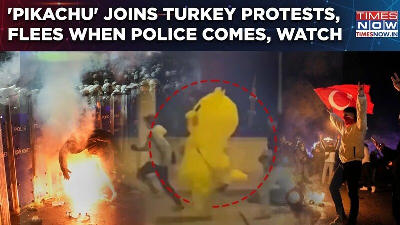 Turkey Viral Video: Pikachu Joins Anti-Erdogan Mass Protests, Seen ...