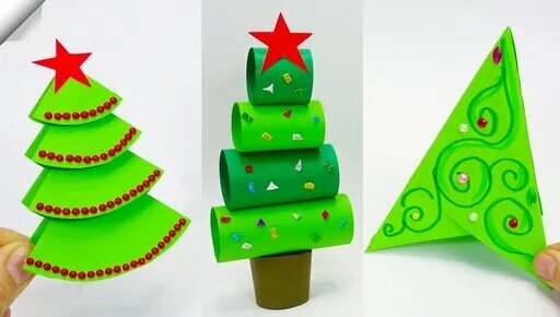 123 Easy Paper Crafts for kids - diy kids | 3 easy ways Paper Christmas ...