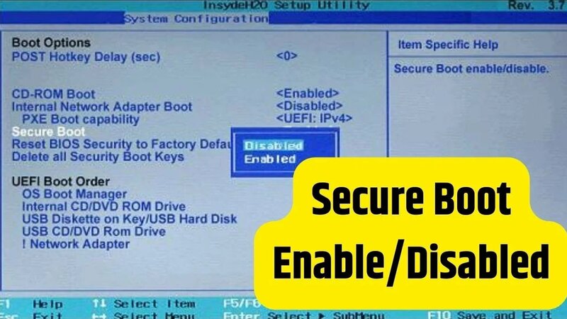 How To Enable Secure Boot Windows 10 Lenovo | Disable Secure Boot ...