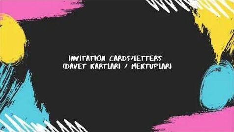 LGS İngilizce / Unit 1 Friendship - Invitation Cards /Letters (Davet ...