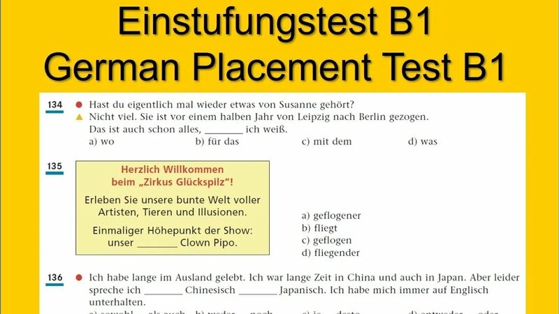 Einstufungstest B1 - German Placement Test B1 - Yandex Video aramada ...