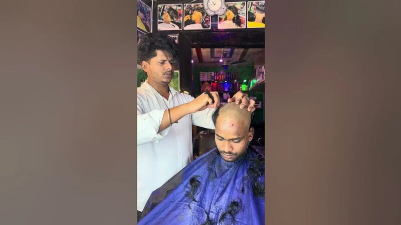 Indian Men Head Shave Series 04 Gundu Motta Mottai Shaving Takla