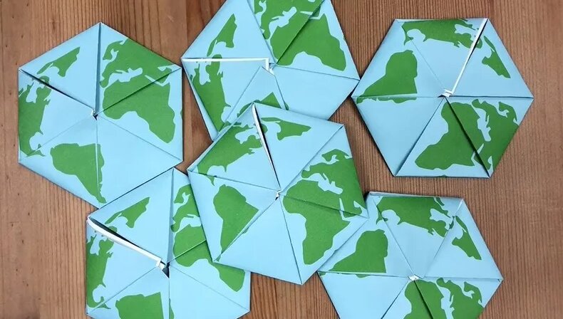 Origami Earth for Earth Day from PrintWorks - Видео от Мир оригами ЦВР ...