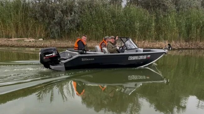Лодка Волжанка 46 FISH (Фиш) Vboats с мотором Yamer F60 модель 2024 ...