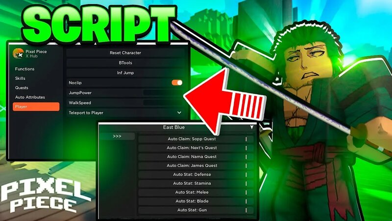 NEW | Roblox Pixel Piece Script Hack GUI |AutoFarm + INF Stats + GET ...
