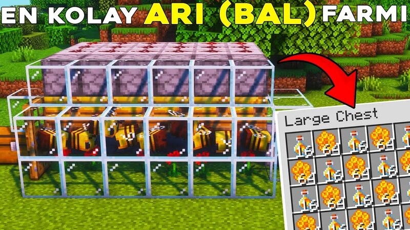 Yapimi Kolay ARI ( BAL ) Farmi !! Minecraft: Arı Farmı Nasıl Yapılır l ...