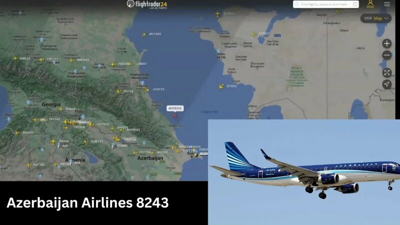 [Flightradar24 Playback] Azerbaijan Airlines Flight 8243 Accident ...