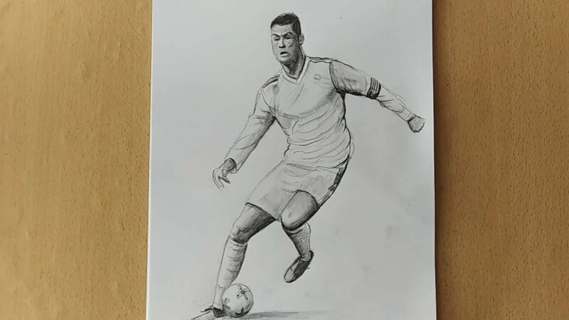 Cristiano Ronaldo nasıl çizilir || Ronaldo çizimi karakalem || cr7 Futbol