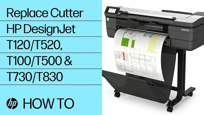 How to Replace the Cutter of the HP DesignJet T120/T520, T100/T500 ...
