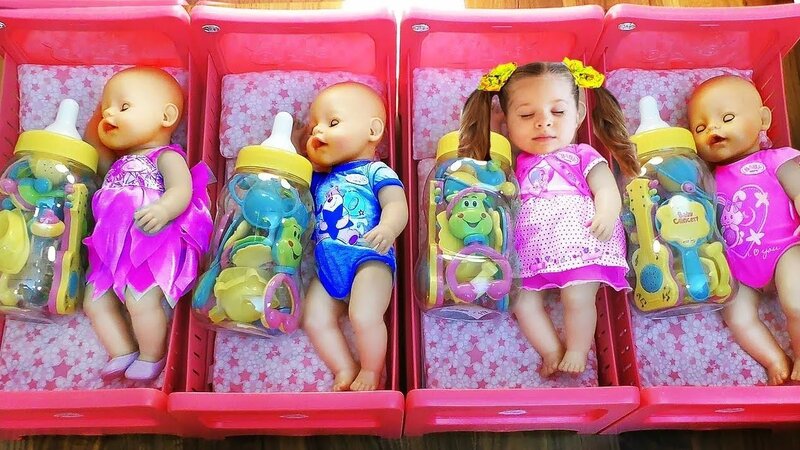 Learn colors with Baby Doll kids toys Are you sleeping song nursery ...