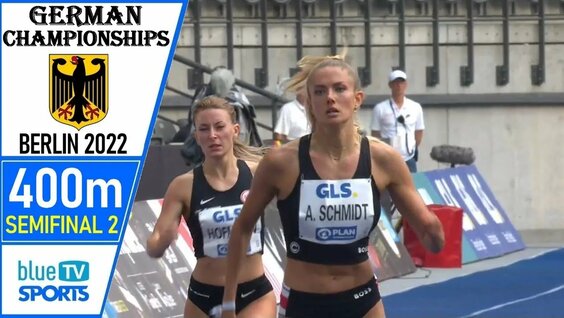 Alica Schmidt from start to finish! 400m Semifinal 2 • 2022 German ...