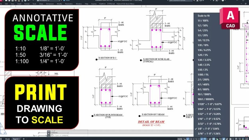AutoCAD Annotative Scale | How to Print Drawing with Proper Scale ...