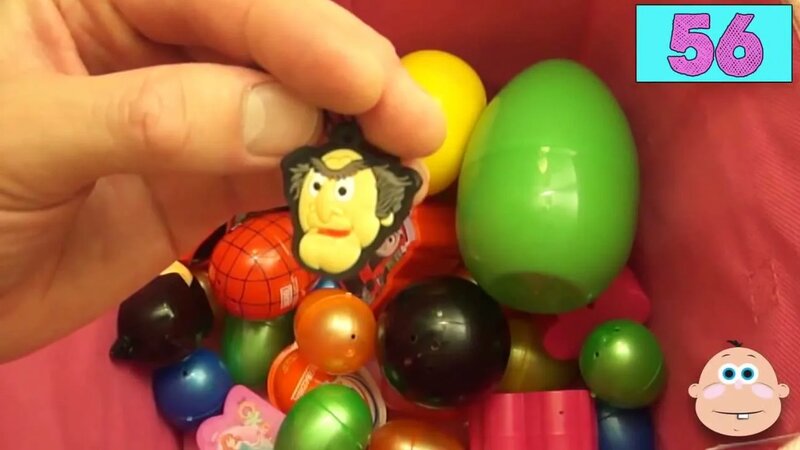 NEW Huge 101 Surprise Egg Opening Kinder Surprise Spider Man Disney ...
