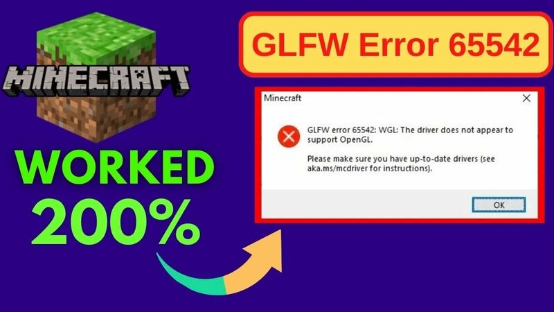 GLFW Error 65542 Minecraft: WGL Fix: The Driver Does Not Appear To ...