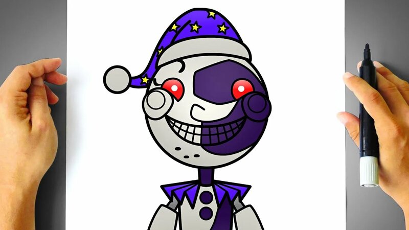 How to DRAW Moondrop - Five Nights at Freddy's Security Breach - FNAF ...