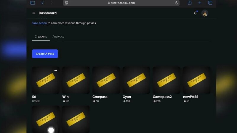 How to make gamepasses in roblox (IPad/Iphone) || Create Roblox Pass ...
