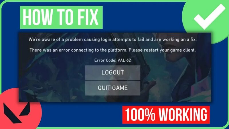 Valorant VAL 62 Error FIX (2024) | How To Fix Valorant Error Code Val ...