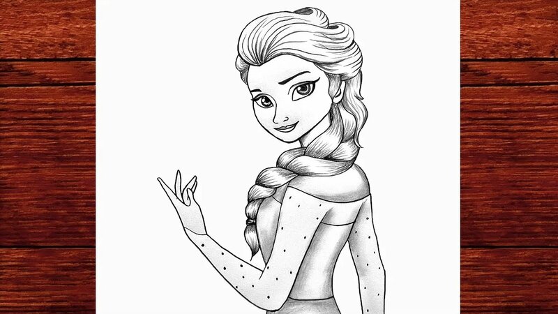 Prenses Elsa çizimi - Frozen Çizimi Kolay - Frozen Elsa Çizimi - Adım ...