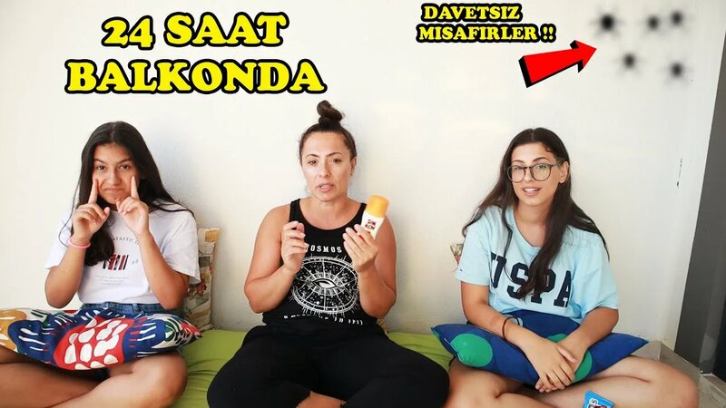 Staying on the balcony for 24 hours surprise guest eylül lal - Смотреть ...