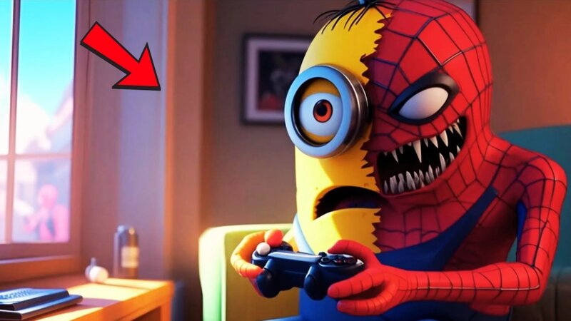 Мультфильмы |Миньон стал Человеком Пауком|Мультик про Человек ПАУК ...