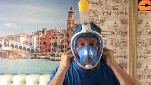 Распаковка полнолицевой маски для снорклинга и подводного плавания ...