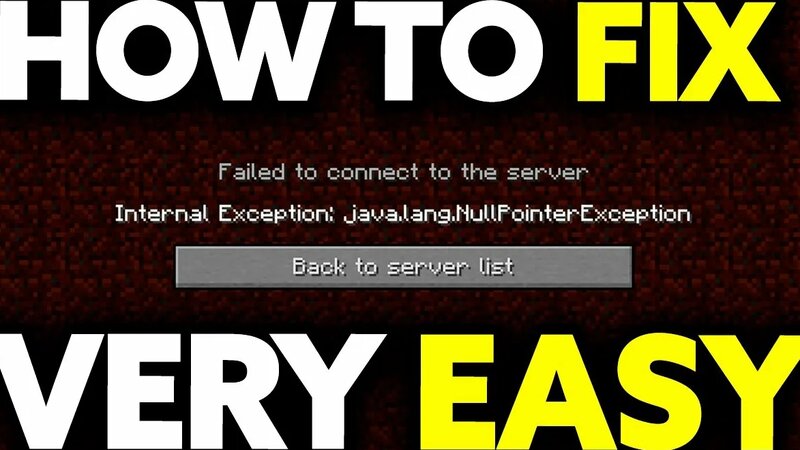 How To Fix Minecraft java.lang.NullPointerException [Very EASY!] - Смотреть онлайн в поиске ...