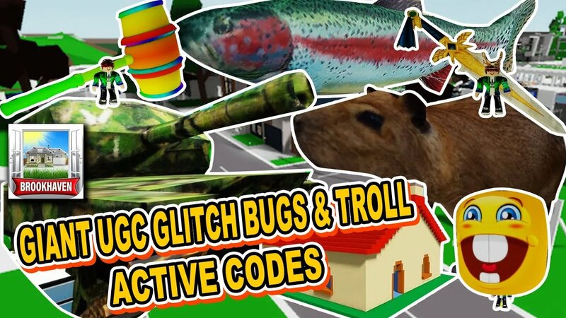 Brookhaven Giant UGC Glitch Bugs Trolls Codes #robloxbrookhaven # ...