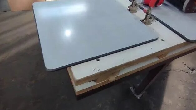 Обработка компакт плиты!!!(HPL) формирования скоса 45° по низу торца ...