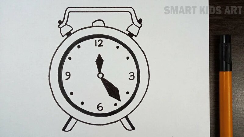 How To Draw Clock | Clock Drawing Easy | Drawing For Kids | Smart Kids ...