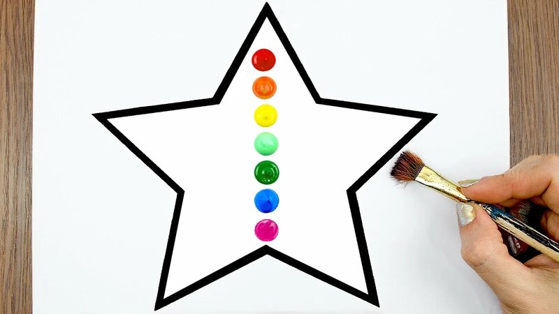 Star Double Exposure Acrylic Painting Step by Step｜Easy Masking Tape ...