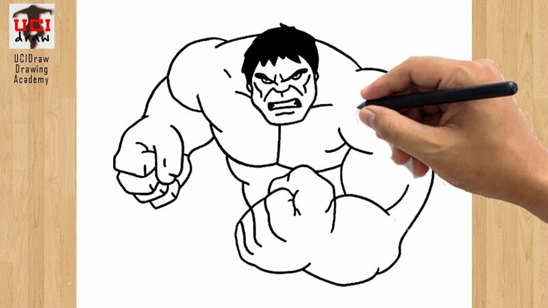 Hulk Drawing Easy | How to Draw The Incredible Hulk Step by Step ...