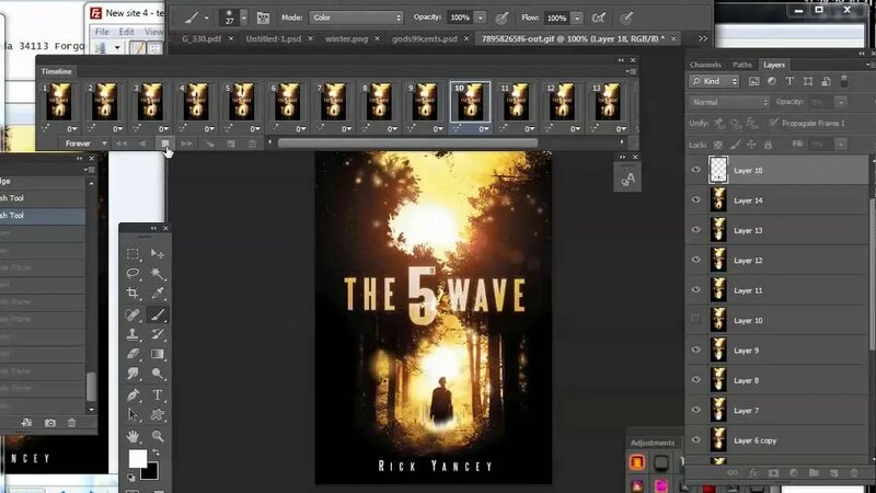 How to make an animated (gif) book cover in Photoshop