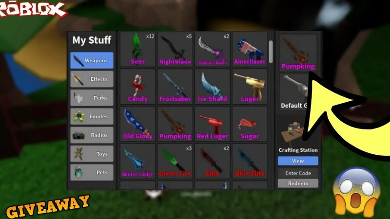 How to get a free pumpking godly knife! *MM2 godly giveaway* (roblox ...