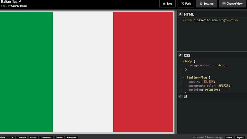 How to Draw the Italian flag in HTML and CSS3. Flag of Italy - Смотреть ...