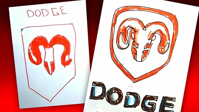 How to draw Dodge logo / AUTO LOGO car