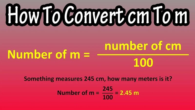 How To Convert (Change) Centimeters (cm) To Meters (m) Explained ...