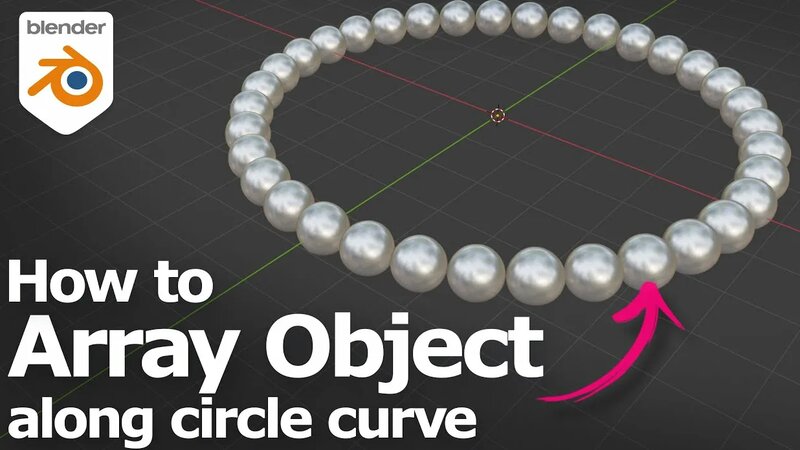 How to Array Object on Circle Curve in Blender 4 using modifier ...