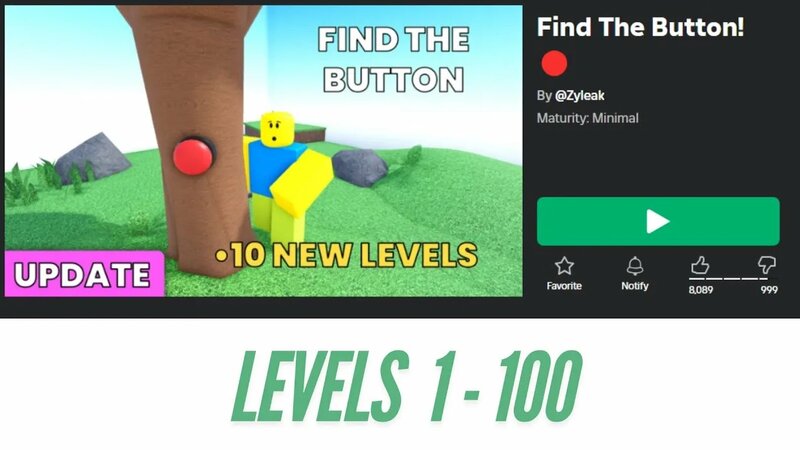 Roblox : Find The Button! แมพหาปุ่ม ด่าน 1-100 Levels - Смотреть онлайн ...