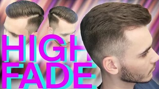 Высокий Фейд (High Fade) // Стрижка с пробором и укладкой на бок // MAN ...